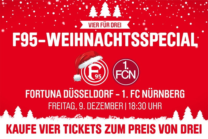 Fortuna Düsseldorf 1895: F95-Weihnachtsspecial: Vier Tickets zum Preis ...