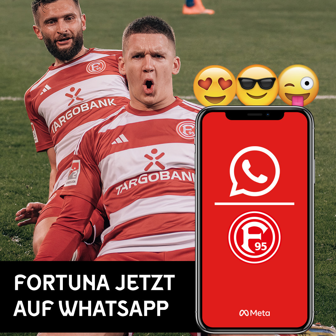Fortuna Düsseldorf 1895: Fortuna jetzt auch auf WhatsApp